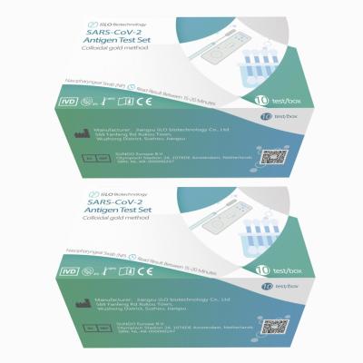 China Plastic 2 years Shelf Life SARS-CoV-2 Antigen Test Set Nasopharyngeal Swab 10 test/box for sale