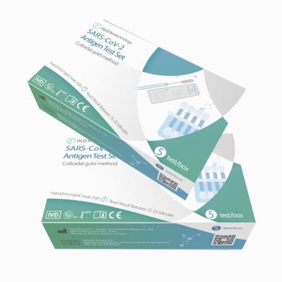 China 99% Accuracy Plastic SARS-CoV-2 Antigen Test Set Kit Nasopharyngeal Swab 5 piece for sale