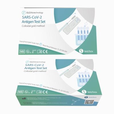 China 99% Accuracy Plastic SARS-CoV-2 Antigen Test Set Kit Nasopharyngeal Swab 5 Piece for sale