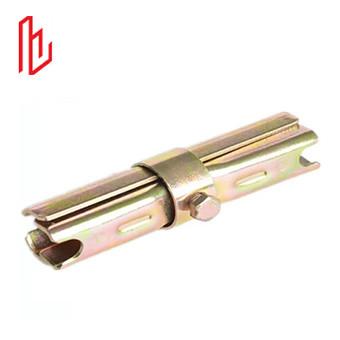 China JIS Standard Pressed Scaffolding Double Coupler Joint Pin 48.6mm 0.65kg Electro Galvanized for sale