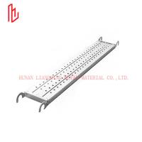 China Galvanized Scaffolding Metal Planks 210x45mm Catwalk with Hook Custom Lengths 1-4m for sale