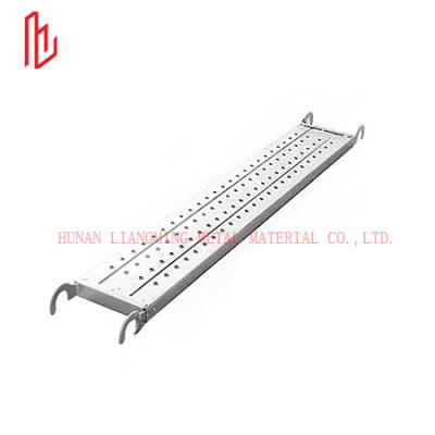 China Galvanized Scaffolding Metal Planks 210x45mm Catwalk with Hook Custom Lengths 1-4m for sale