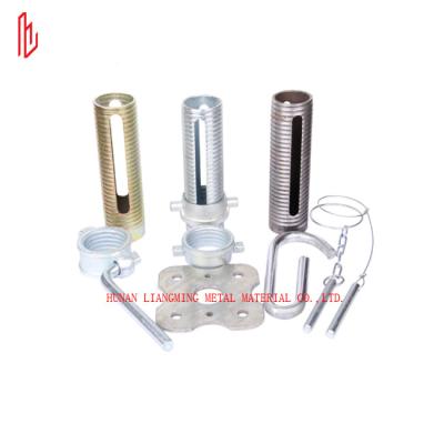 China Q235B Steel Scaffolding Prop Sleeve with Nut 60mm 76mm Galvanized for sale