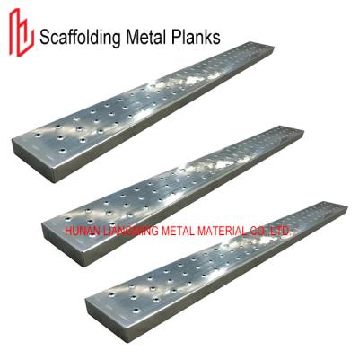 China Q195 Q235 Scaffolding Metal Planks 250x40mm BS1139 Steel Plank 1.0-1.2mm for sale