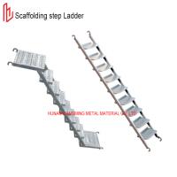 China Hot Dip Galvanized Scaffolding Staircase Q235 Steel Step Ladder 450mm Width for sale