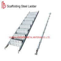 China Carbon Steel Q235 Step Ladder for Scaffolding Hot Dip Galvanized 450mm Width ISO CE SGS for sale