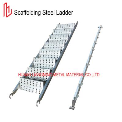 China Carbon Steel Q235 Step Ladder for Scaffolding Hot Dip Galvanized 450mm Width ISO CE SGS for sale