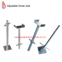 China Galvanized / Painted Adjustable Screw Jack BS1139 EN74 Standard Screw Base Jack for sale