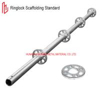China Hot Dipped Galvanized Ringlock Scaffolding Standard Vertical 48.3mm OD Q235 Q345 for sale