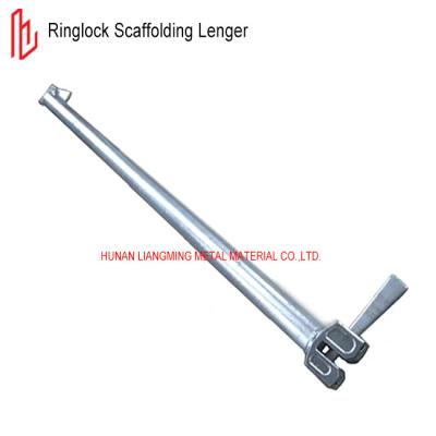China Horizontal Ringlock Scaffolding Ledger 48.3mm OD Q235 Q345 for Loads and Planks for sale