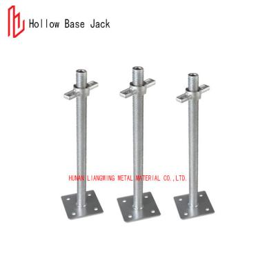 China Q235B Scaffolding Hollow Base Jack CE EN74 Certified Galvanized 600mm Length for sale