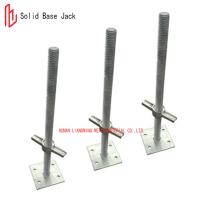 China Q235B Steel Scaffold Base Jack 30-38mm Screw Jack Galvanized Painted 400-600mm for sale