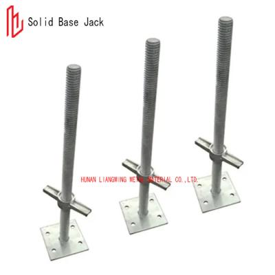 China Q235B Steel Scaffold Base Jack 30-38mm Screw Jack Galvanized Painted 400-600mm for sale