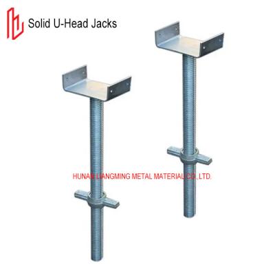 China Scaffolding Adjustable Screw Jack Q235B Solid U Head Base Jack 30mm 400mm for sale
