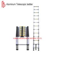 China Telescopic Aluminum Straight Ladder 30cm Step Distance EN131 Certified 150kg Load for sale