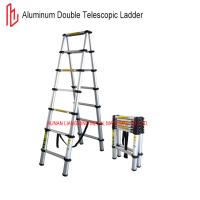 China Aluminum 6063 Double Telescopic Ladder 150kg Load 1.5m to 7.0m Length for sale
