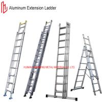 China 6063 Aluminum Extension Ladder EN131 Certified 135kg Max Load 4-12m Length for sale