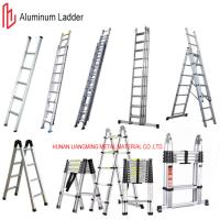 China 6063 Aluminum Straight Ladder 1m-12m 150kg Max Loading Capacity for Home Use for sale