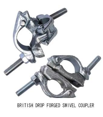 China Hot Dip Galvanized Scaffolding Spare Parts 1.05kg Fixed Clamp Drop Forged Double Coupler for sale
