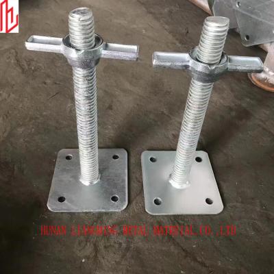 China Solid U Head Base Jack 30mm to 34mm Diameter 400mm 600mm Length for Cuplock Scaffolding for sale