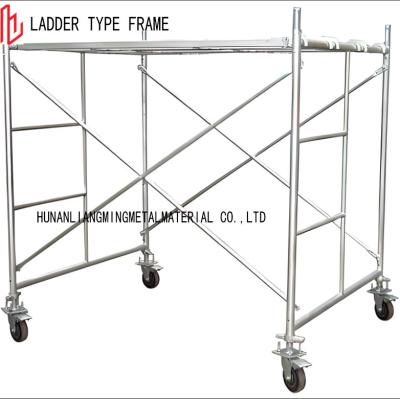China Steel Ladder Type Scaffolding Frame 1.625 OD 3ft Width 6ft 7in Height for Construction for sale