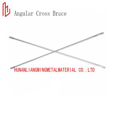 China Q235 Steel Cross Brace for Frame Scaffolding 21x1.4mm 1.9-3kg for sale