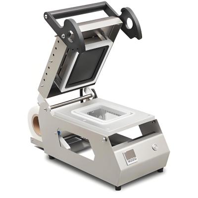 China 304 Stainless Steel Manual Type Tray Sealing Machine DQ-2 with Adjustable Temperature Circle-cut Design for Labor-saving Fast Food Packaging for sale