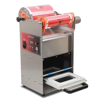China Plastic Material Tray Electric Sealer DF300T High Quality Hand Pressure Fast Food Box/Tray Sealer Machine for sale