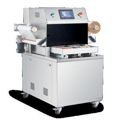 China Fully Automatic Vacuum Skin Sealing Machine DQ480VSL with Food Grade 304 Stainless Steel and 6061 Anodized Aluminum Mold for MAP Packaging for sale