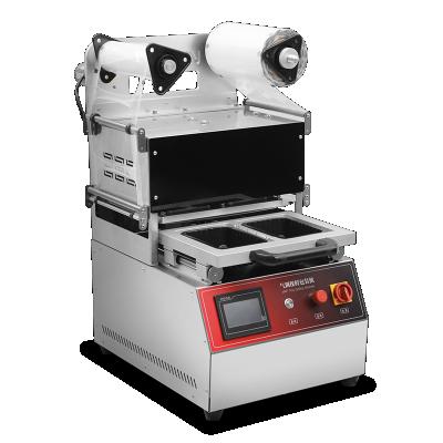 China Food Grade 304 Stainless Steel Tray Sealing Machine DQ270T-E with 6061 Anodized Aluminum Mold and Integrated Control System for sale