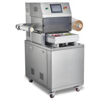 China Automatic Tray Sealer DQ320L-V with Food Grade 304 Stainless Steel and 6061 Anodized Aluminum Mold for  Vacuum Displacement Packaging for sale