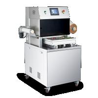 China Fully Automatic Modified Atmosphere Tray Sealer DQ370L-E with Food Grade 304 Stainless Steel and 6061 Anodized Aluminum Mold for sale