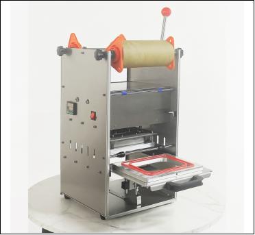 China Electric Manual Milk Tea Sealing Machine with Food-Grade Stainless Steel Body and 6061 Anodized Aluminum Mold for sale
