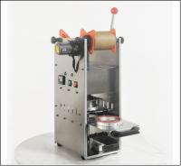 China Electric Semi-automatic Manual Milk Tea Sealing Machine with Food-Grade Stainless Steel Body and 6061 Anodized Aluminum Mold for sale