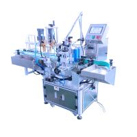 China Full automatic double head magnetic pump filling screw cap inkjet code labeling integrated machine Z200 alcohol perfume mineral water filling for sale