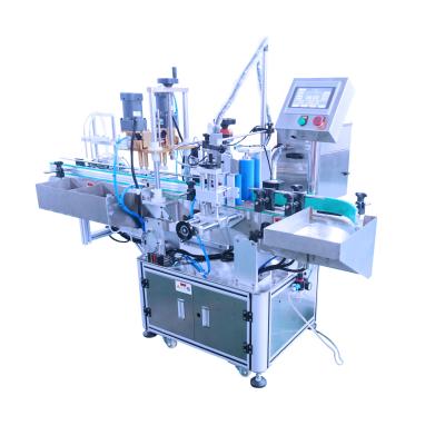 China Full automatic double head magnetic pump filling screw cap inkjet code labeling integrated machine Z200 alcohol perfume mineral water filling for sale