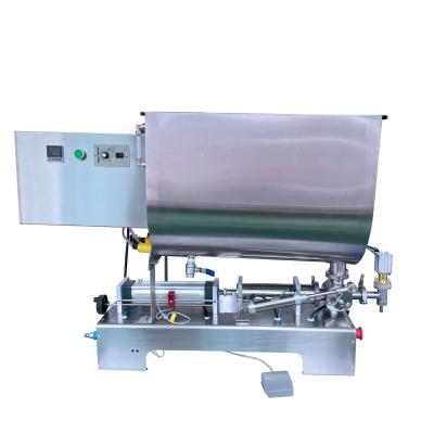 China Semi Automatic Mixing and Filling Machine CH-BJLGZ Chili Sauce Packaging and Filling Equipment, Bottled Paste Single Head Filling Machine for sale