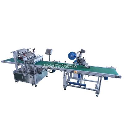 China Fully Automatic Weighing Label Machine CH-606D Corner Labeling Machine High-speed Flat Weighing Labeling Machine for sale