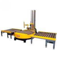 China Arm Wrapping Machine Surrounding Film Pallet Wrapper with Top Film Covering Packing Full Automatic Spiral Arm Winding Machine for sale