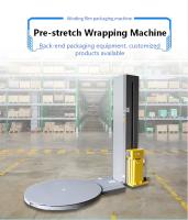 China Automatic Pallet Wrapping Machine Vertical Turntable Wrapper Pre-stretch Film Wrapping Machine Automatic Film Wrapper for sale