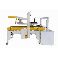 China Automatic Carton Flap Folding Sealing & Strapping All-in-One Machine Carton Sealing & Strapping Machine Tape Carton Sealer for sale