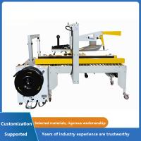 China Automatic Carton Flap Folding Sealing & Strapping All-in-One Machine Carton Sealing & Strapping Machine Tape Carton Sealer for sale