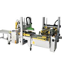 China Fully Automatic Adaptive Flat Folding Carton I-shaped Taping Four Side Sealing Express Packing Sealer for Logistic Warehouse for sale