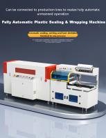 China Fully Automatic High-Speed L-Type Sealing Cutting Heat Shrink Wrapping Machine PLC-Controlled Food Cartons Cans Tableware for sale