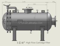 China industry stainless steel high flow cartridge filtration equipment for oil/water/liquid for sale