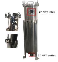 China Stainless Steel Bag Filter Housing for Well Water Filtration Machine High Pressure for sale