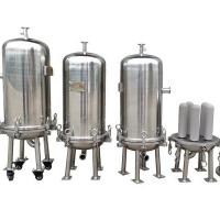 China Stainless Steel Multi Cartridge Filter Housing for Industrial Liquid Water Filtration for sale