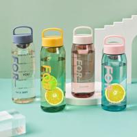 China 50oz 700ml Water Bottle Plastic Flower Tea Personalized Plastic Water Bottles In Bulk With Printing Logo For Sports Offices Homes for sale
