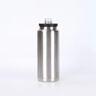 China 18 Oz Bottle Vacuum Insulated Stainless Steel Water Bottle With Chug Cap Ice Pink for sale