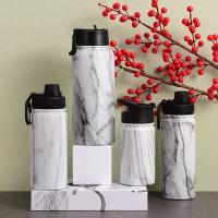 China Insulated Water Bottle With Spout Lid Reusable Stainless Steel Water Bottles With Handle Leak Proof Sports Water Flask For Gym Travel Bike Camping 22oz for sale